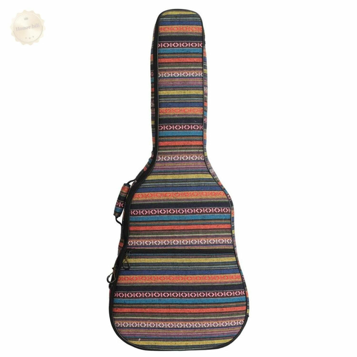 Чехол для акустической гитары 40-41 дюйма с плотной подкладкой и удобным рюкзаком.