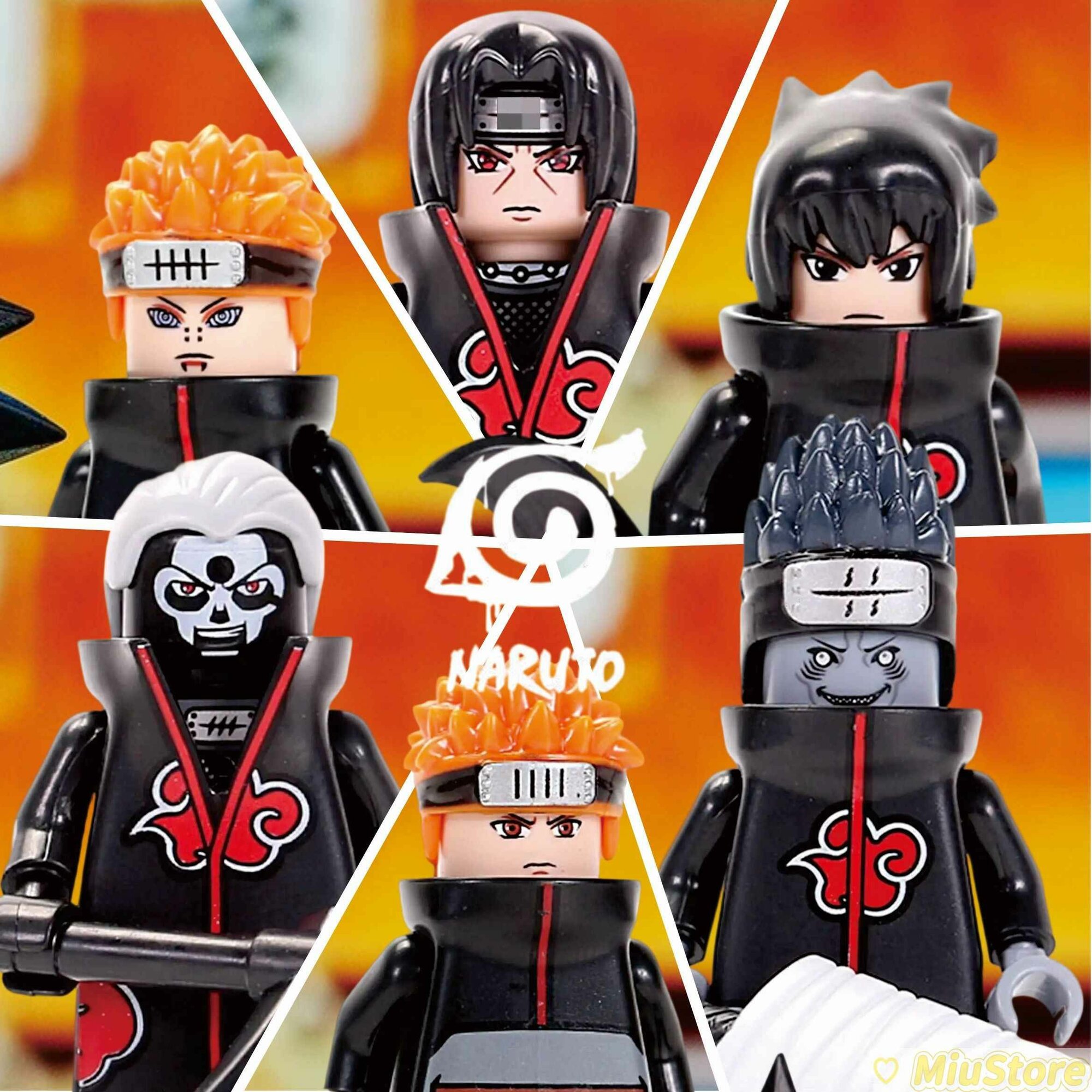 Naruto/Набор игрушки минифигурки аниме Наруто 6 шт/конструктор совместимый с лего/конструктор Наруто