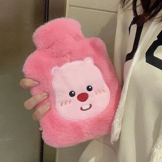 Милая плюшевая грелка-сушилка Miniso Loopy, наполненная водой, толстая, теплая, для рук и ног, подарок для девочек,
