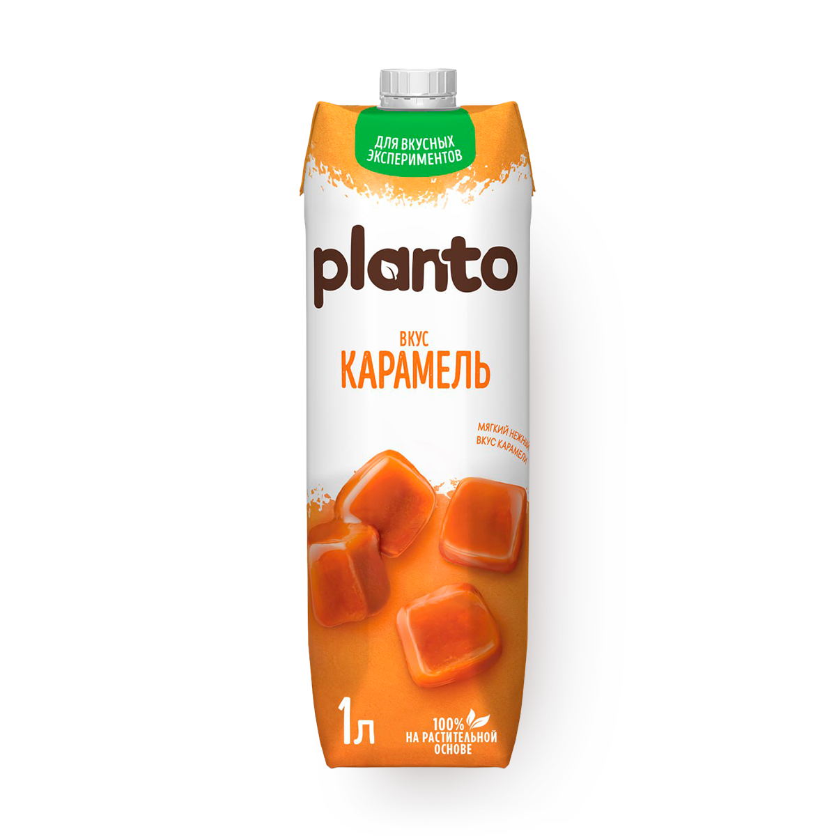 Напиток Planto, соевый, с миндалем, карамель, упаковка тетра-пак, 1 л