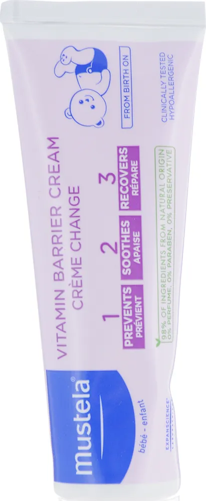Крем Mustela Bebe под подгузник защитный 1-2-3, Для нормальной кожи новорожденных и младенцев, 50 мл