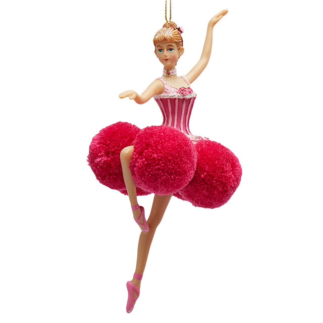 Елочная игрушка Балерина Violetta - Balletto di Pompon 18 см, EDG (ЭДГ), 6500887A555-2