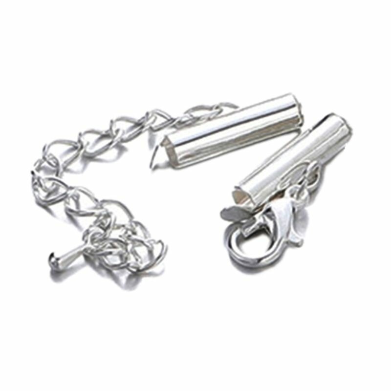 10 комплектов, пряжка, кисточка, трубчатая хвостовая цепочка-серебристый-10 мм