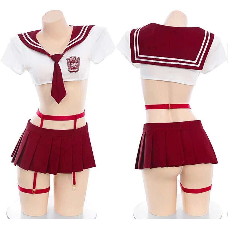 AniLV японская аниме школьная форма морячка полиэстер Бордовый, 04