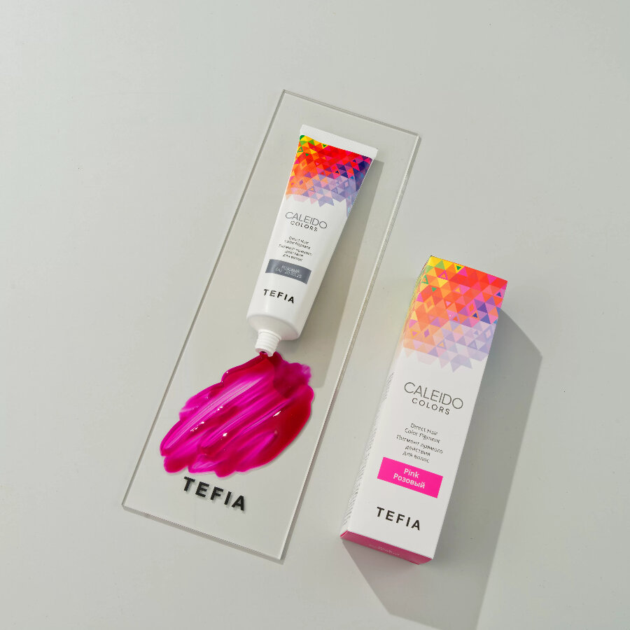Tefia, Caleido пигмент прямого действия для волос Розовый, 100 мл