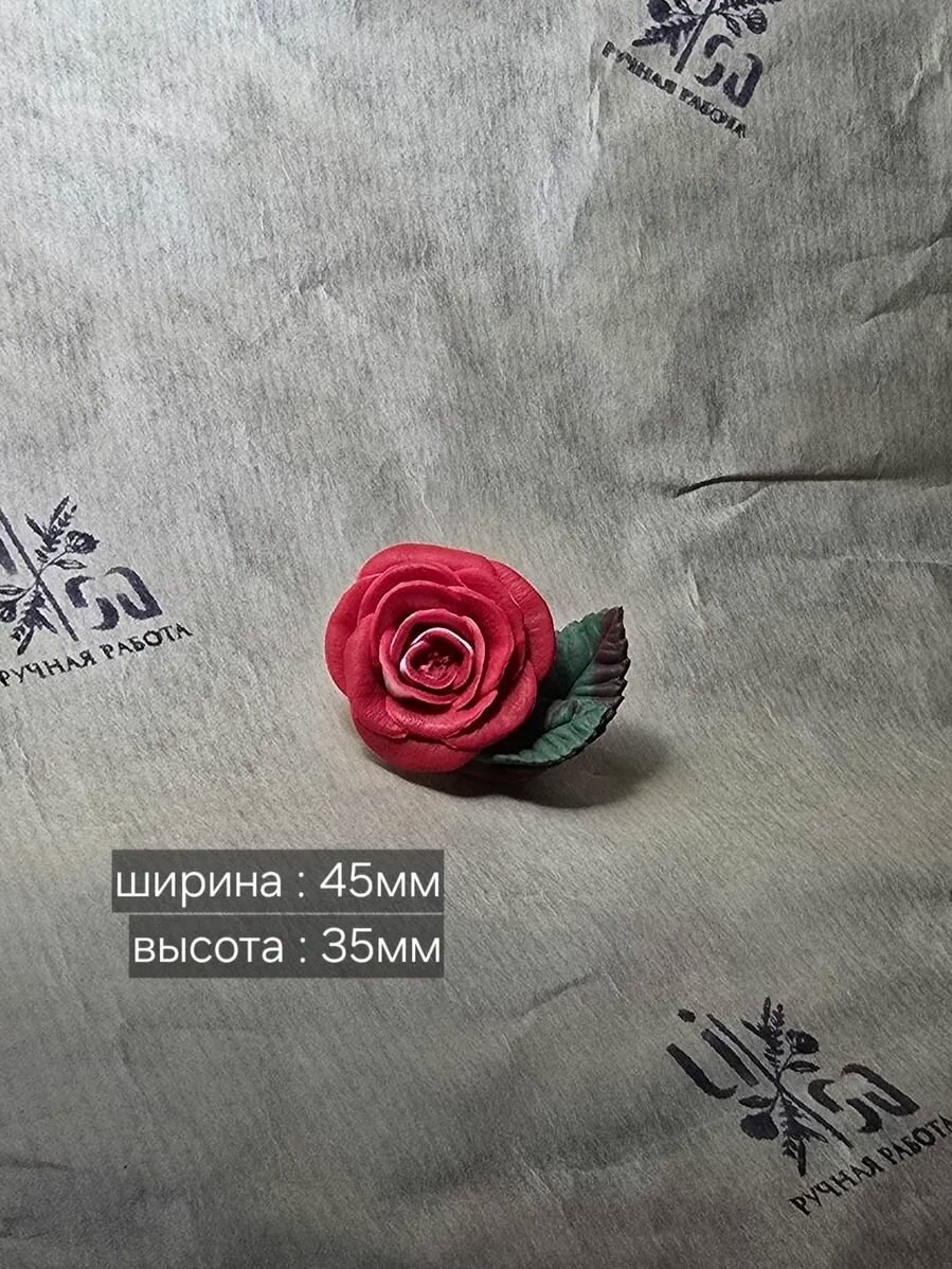 Брошь, красный — фото 1