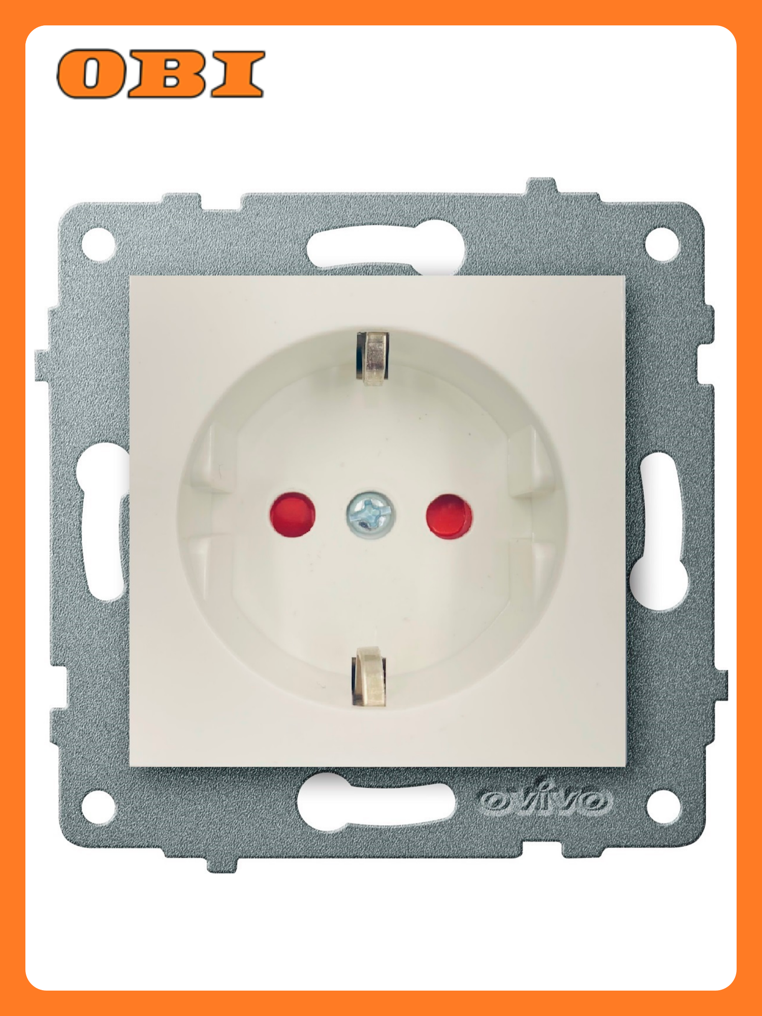 Розетка OVIVO с заземлением с защитой от детей белая