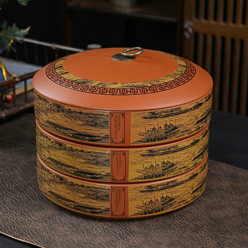 Geyao чайная банка керамическая большая банка для чая с крышкой белый чай Пуэр чайный торт банка упаковка для чая