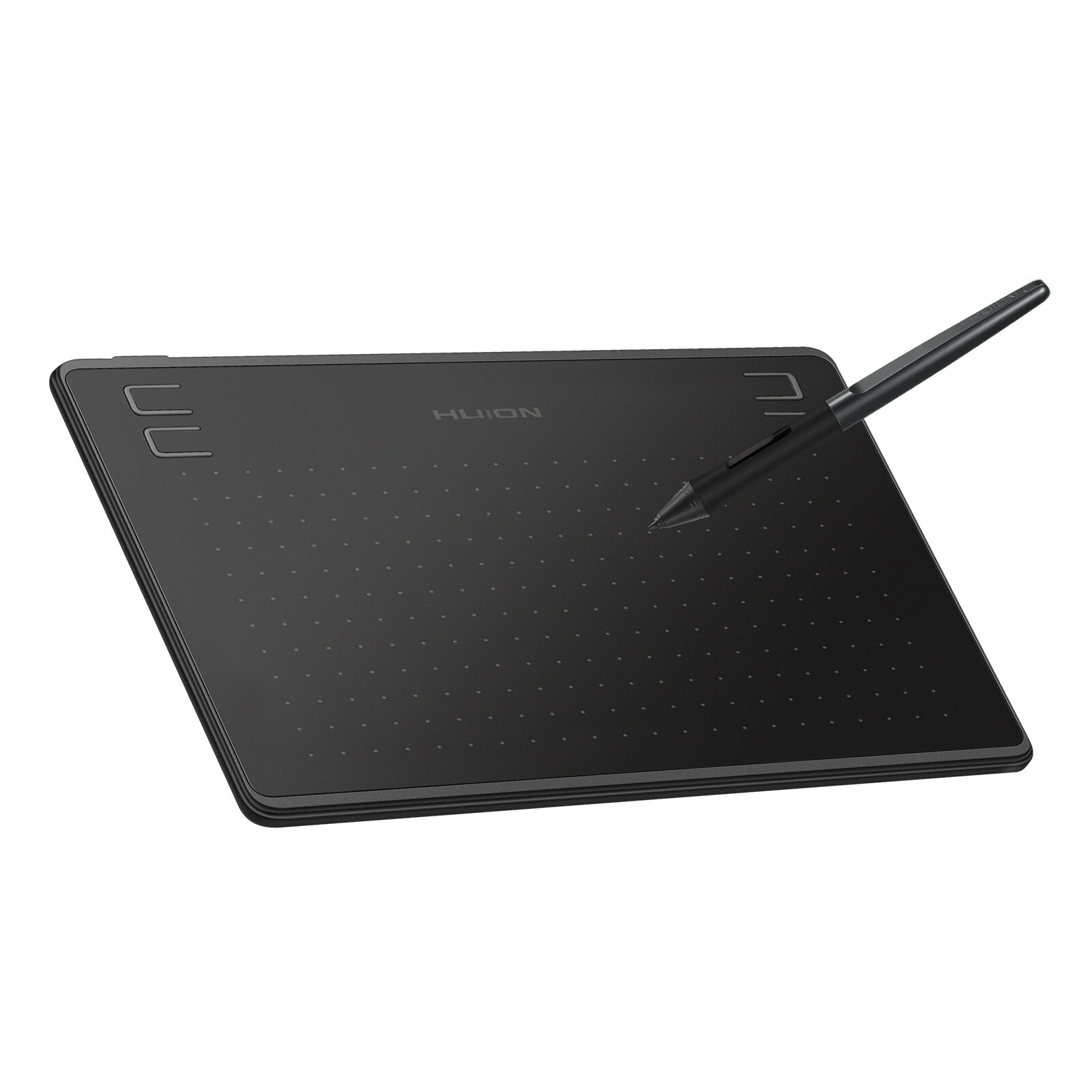 Huion HS64 Графический планшет для рисования Активная область 6.3 x 4 дюйма 8192 уровня давления Функция наклона доски для рисования анимации с беспроводным стилусом без батарейки для ноутбука ПК Совместим с Windows Mac OS 1 планшет 1 стилус без