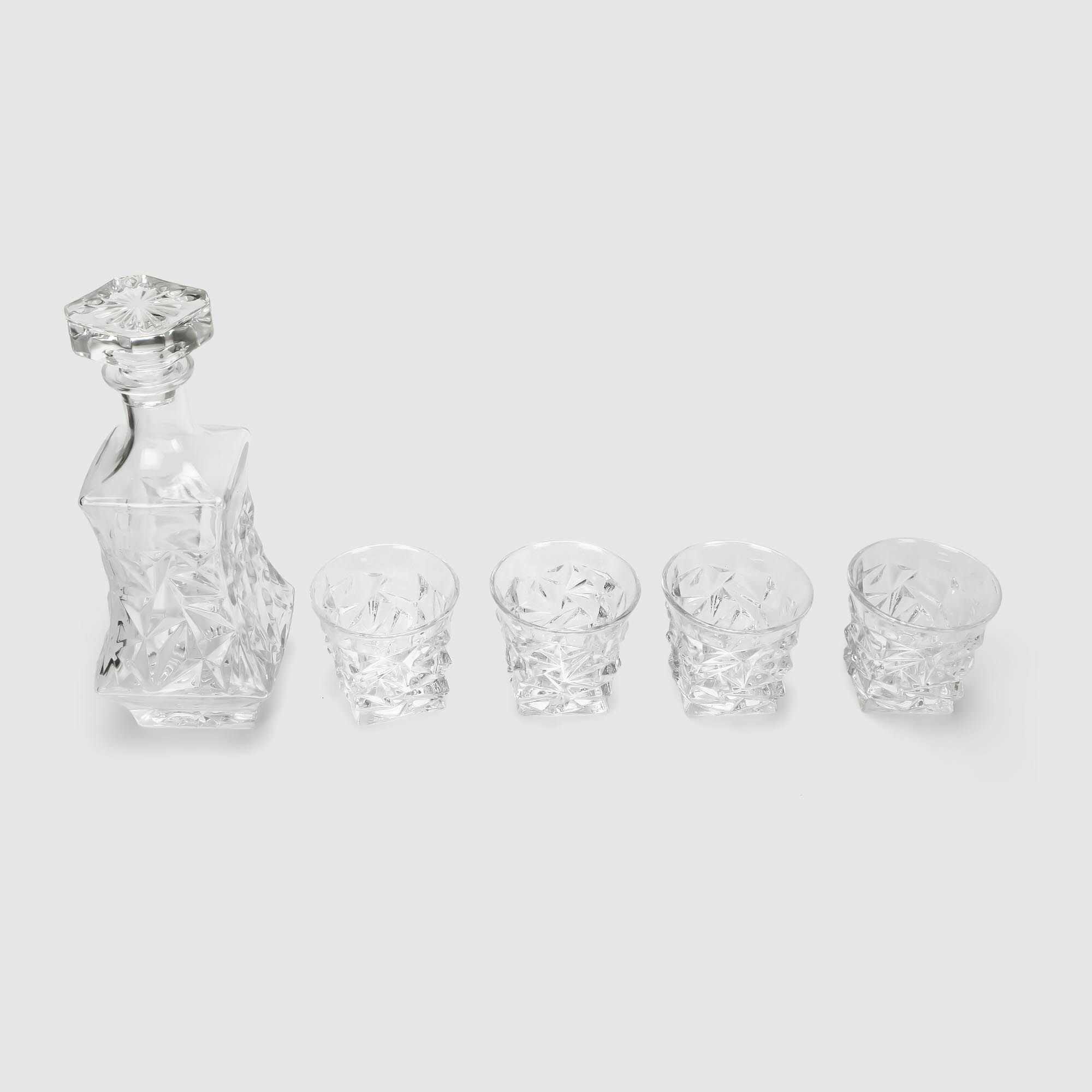 Набор для виски Crocus 4 стакана, декантер