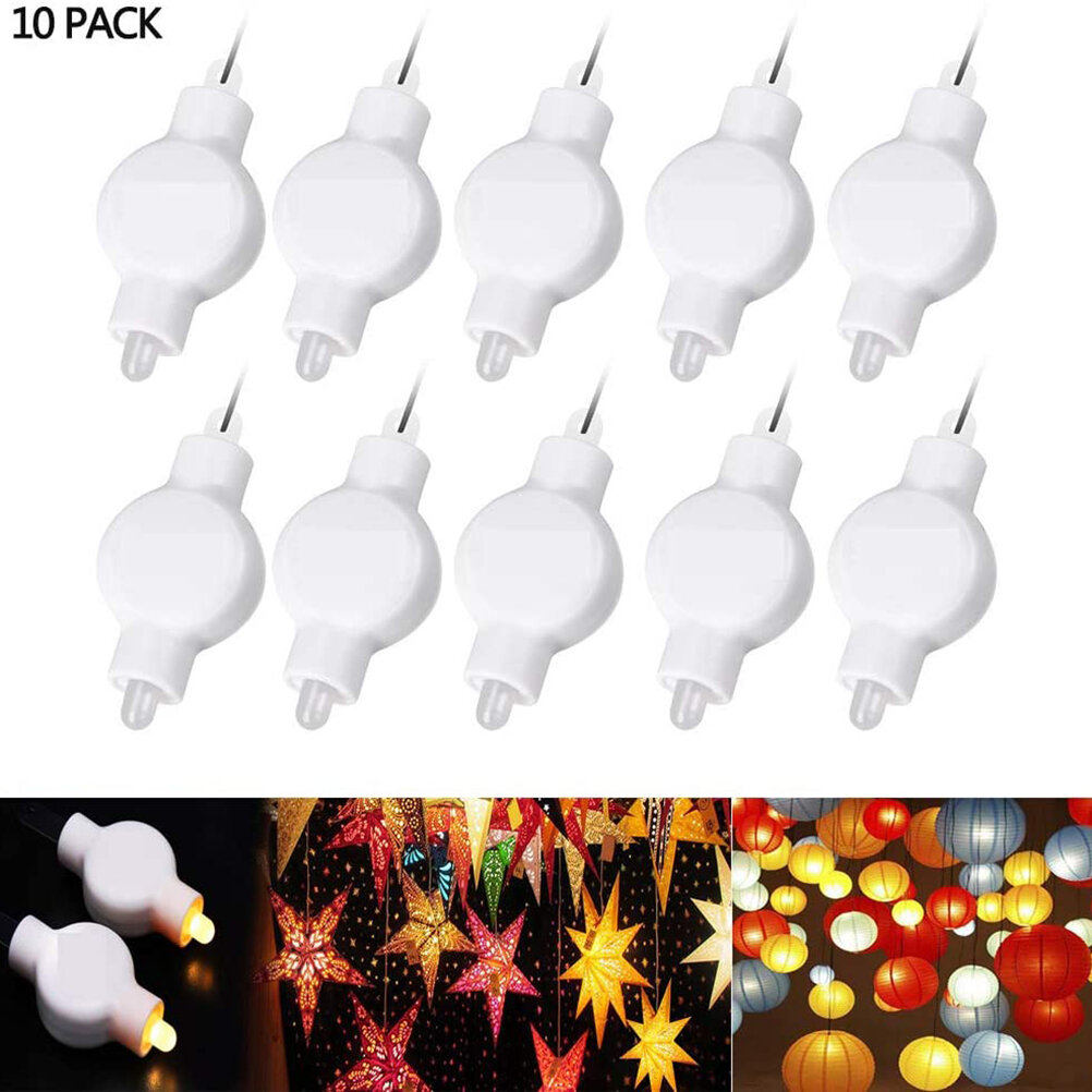 10 мини подвесных LED фонариков на батарейках