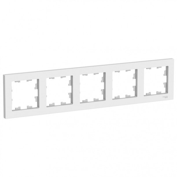 Рамка Schneider Electric Атлас Дизайн 5 постов белая