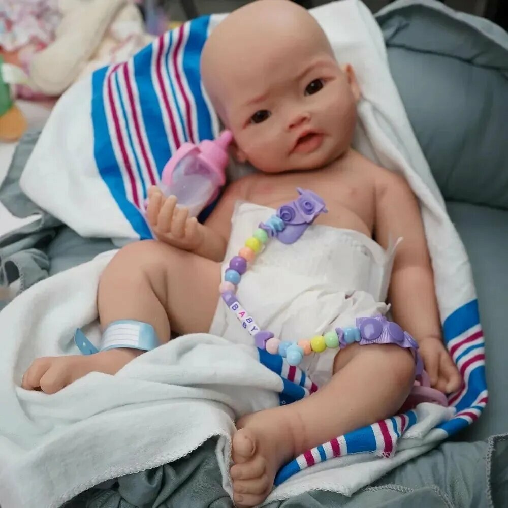 17-дюймовая кукла MYREBABY reborn, мягкий полностью силиконовый материал, новорожденный мальчик