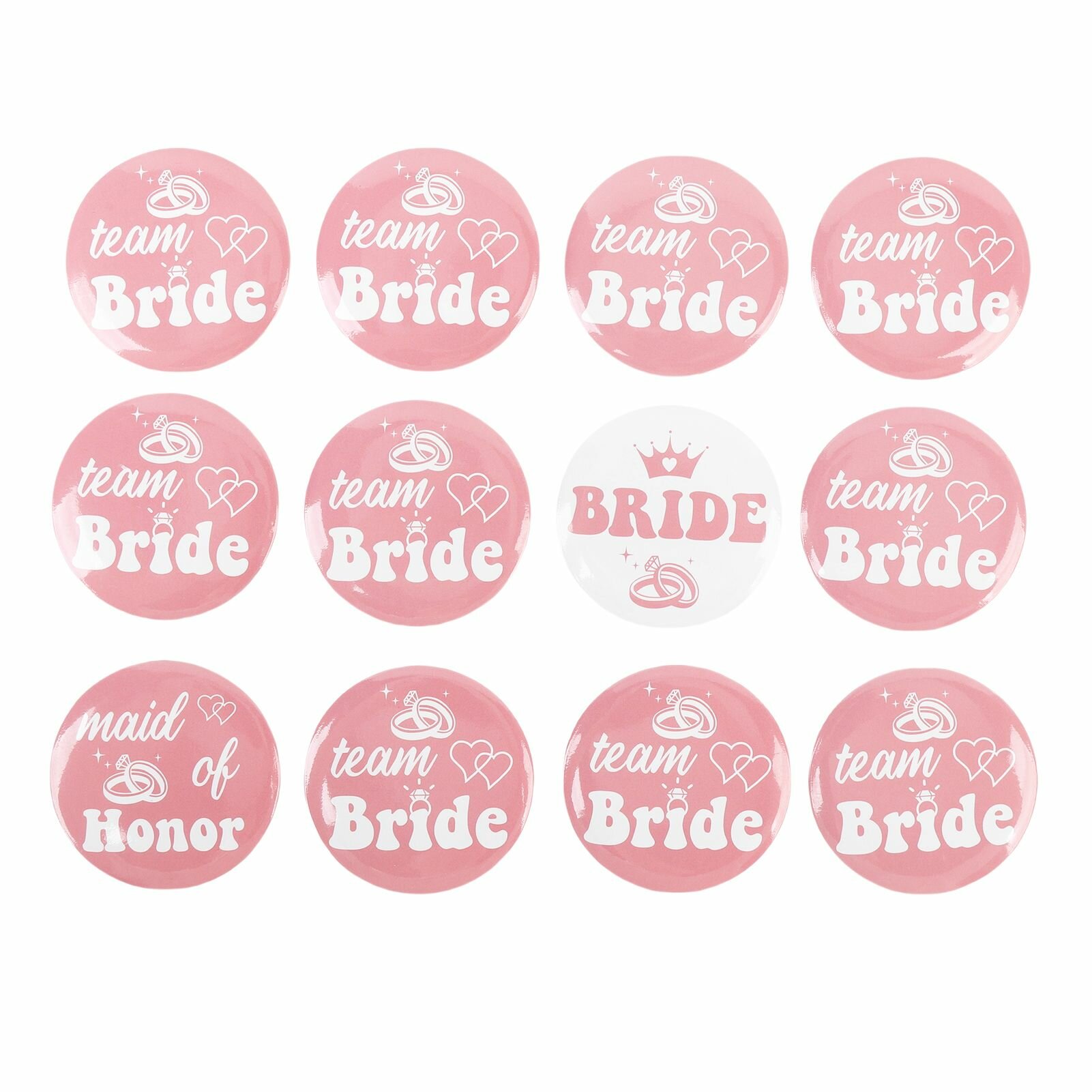 Набор булавок для свадебной вечеринки, 12 шт, белая и розовая булавка, фото-аксессуары для фотобудки