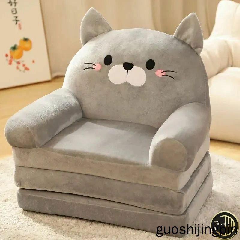 Кресло детское мягкое раскладное трансформер 50х120 см Кактус