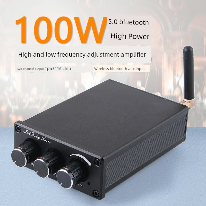 Двухканальный усилитель TPA3116 50Вт*2 с Bluetooth, готовая плата стереоусилителя с регулировкой высоких и низких