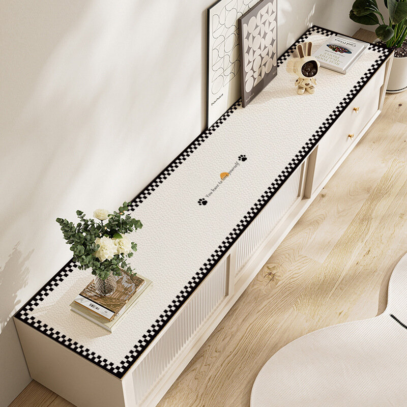 Простой и роскошный пылезащитный коврик для телевизора, нескользящий и грязеотталкивающий коврик для входного шкафа, водонепроницаемый и маслостойкий коврик для обеденного стола, доступен для дропшиппинга