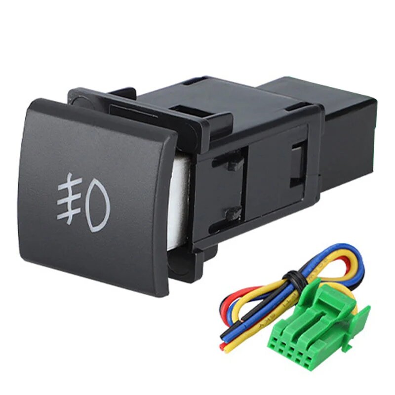 Кнопка включения противотуманных фар автомобиля для Camry 2018 для Corolla 2019, автомобильные детали, противотуманные фары, желтый свет, кнопочный переключатель + соединительный кабель