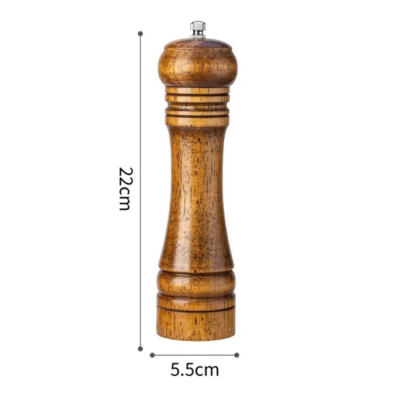 Деревянная мельница для перца и соли 22см, 5.5см, Цвет: 8inch