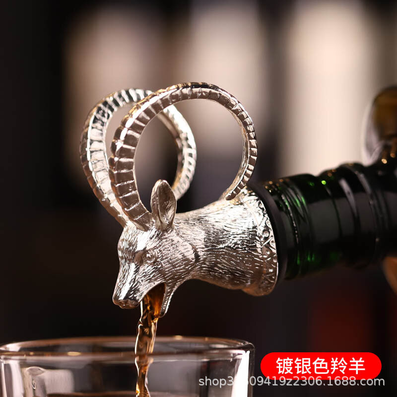 Наливник для вина Jägermeister Deer Spout из цинкового сплава, креативный наливник в виде головы оленя, пробка для бутылки красного вина для дома