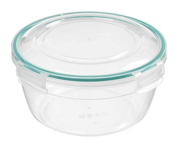 Контейнер 1.5Л для продуктов круглый герметичный С замком ПХ