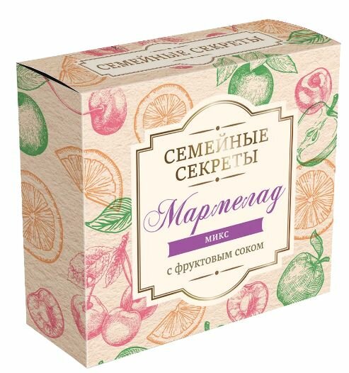 Мармелад Семейные секреты Микс с фруктовым соком 250гр.*3шт.