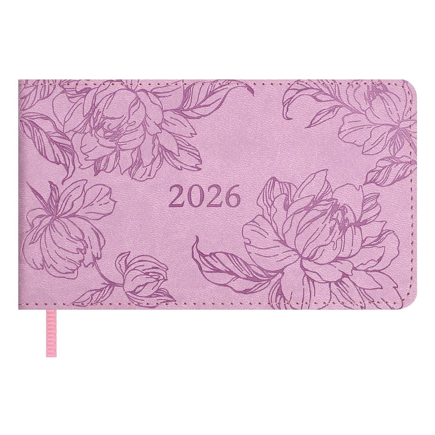 Еженедельник датированный 2026 год, 64 листа, 150x87 мм "Виннер", лиловый