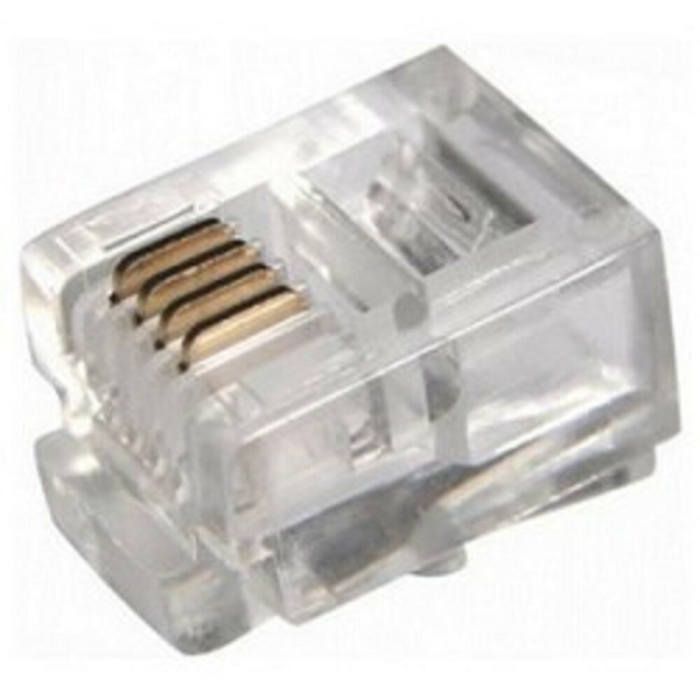 Proconnect Разъемы, Проходные адаптеры, Вставки 05-1012-3 Разъем телефонный UTP, RJ-14 6P4C , CAT 3 100 шт.