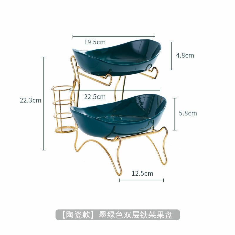 Креативная трехслойная многослойная фруктовая тарелка в европейском стиле, керамическая тарелка для сухофруктов, бамбуковая деревянная подставка, домашняя закусочная тарелка, поднос для конфет, фруктовая корзина