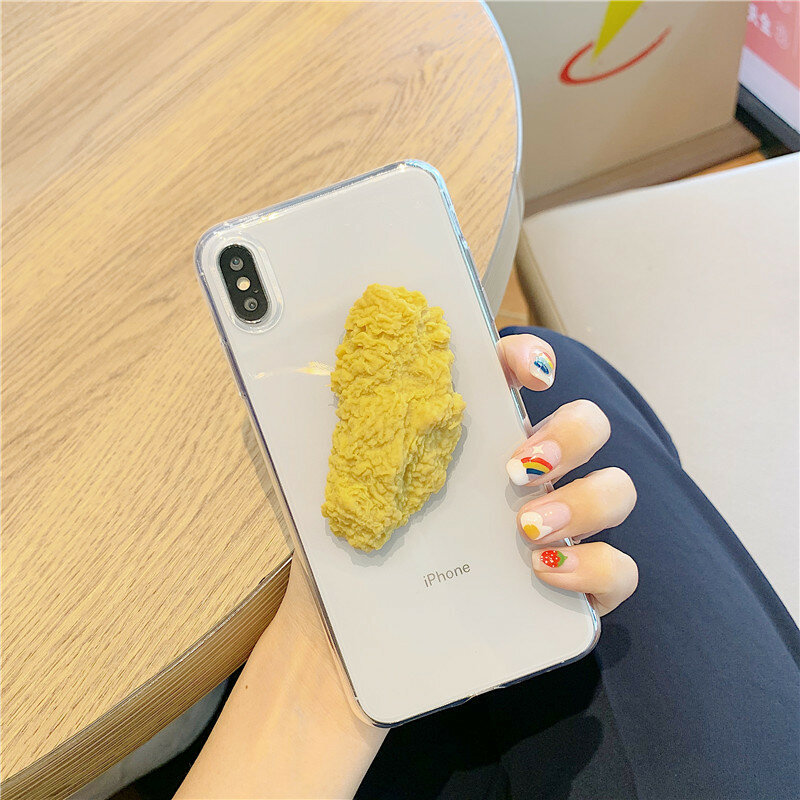 Трехмерные куриные крылышки телефон Желтый-B-IPhone Xs