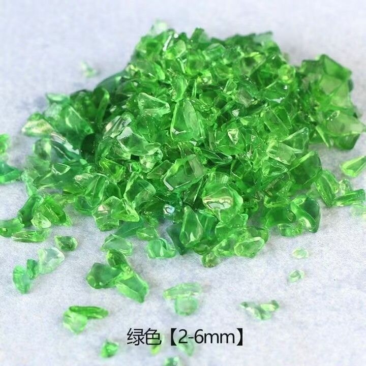 Основа для ландшафтного дизайна аквариума, нерегулярные стеклянные частицы, гидропонная поверхность для растений, ручная работа, креативные смешанные цветные стеклянные частицы