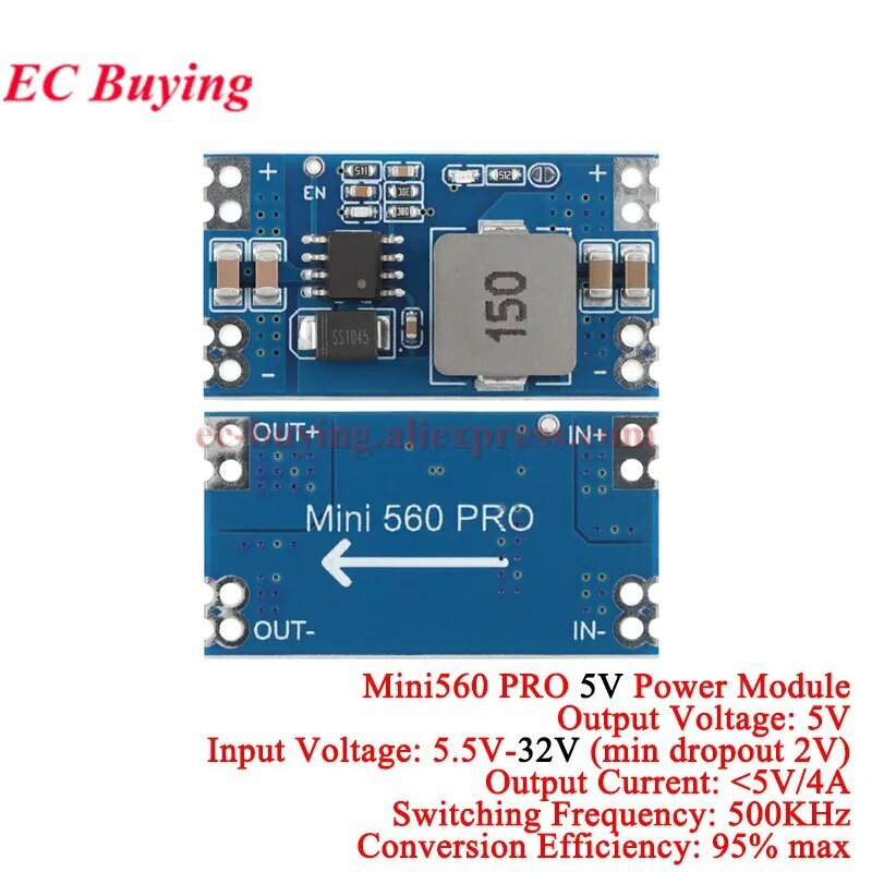EC Buying Mini-360 понижающий модуль питания 6-30В до 3.3В 5В 9В 12В 1pc, Mini560 Pro 5V