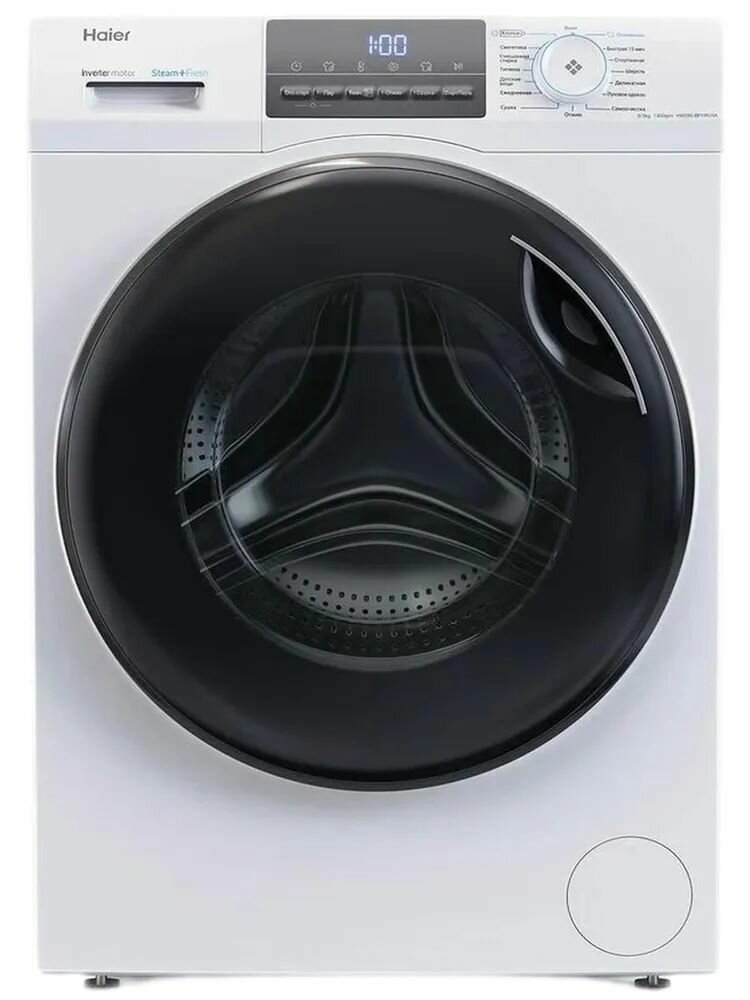 Узкая стирально-сушильная машина Haier HWD80-BP14929A белая, стирка 8 кг, сушка 5 кг, 15 программ, 59.5х85х45 см