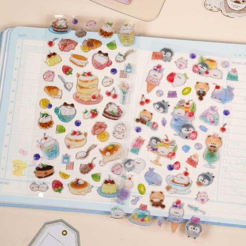 Картинка с рисунком, блестящий стикер из ПВХ, 6 картинок