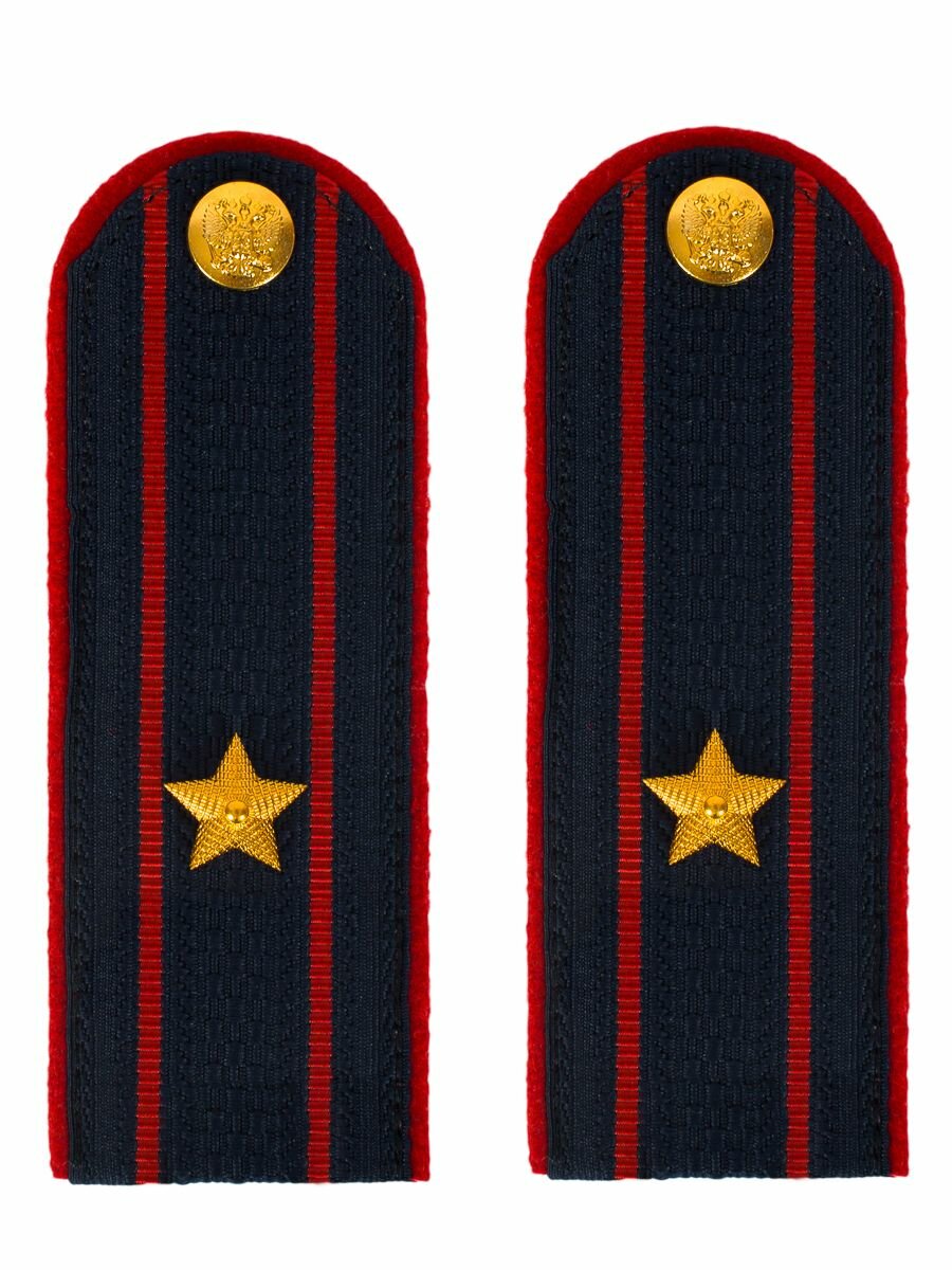 Погоны Полиция в сборе на китель темно-синие Майор картон 14х5см