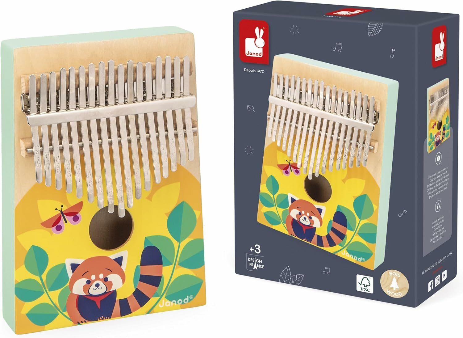 Музыкальные игрушки Janod - Деревянная игрушечная калимба - Янод J07659