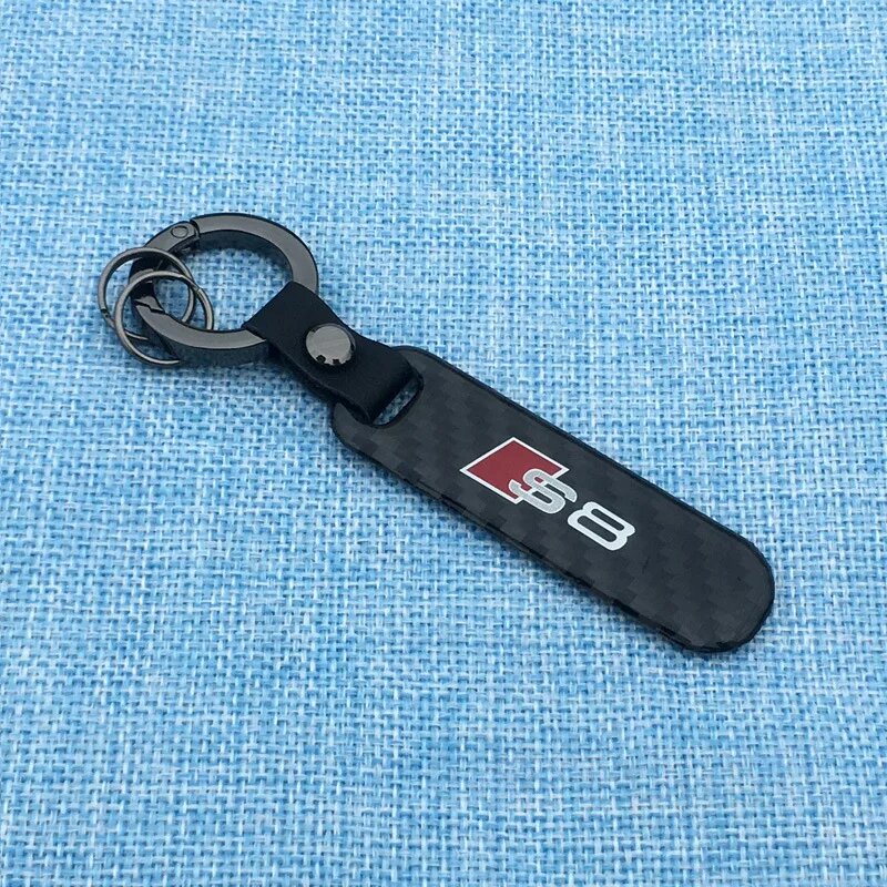 Брелок для ключей Audi A4L A5 A7 S4 S5 S7 из карбона, брелок S-Line RS, замена ключа, декор модель s8 из углеродного