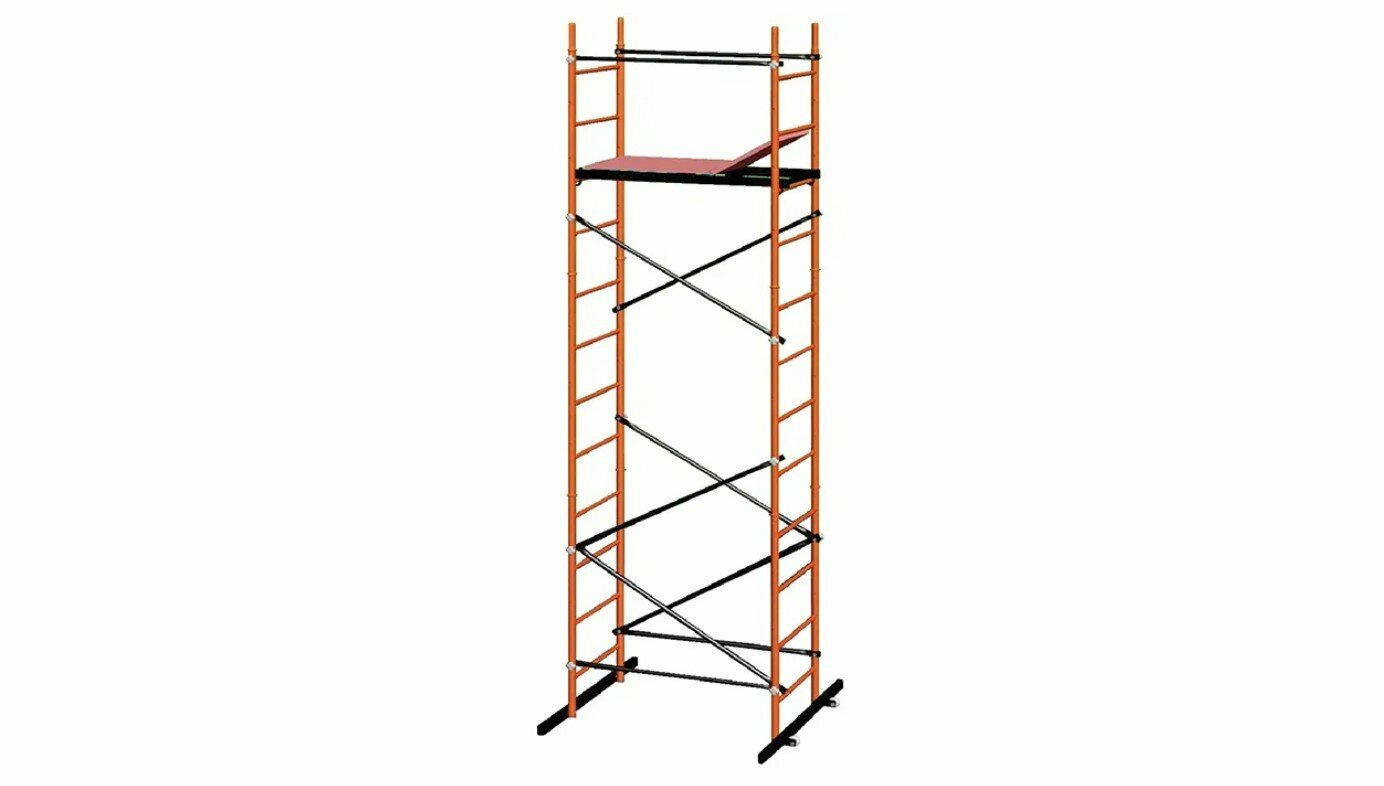 Вышка-тура, каркас сталь, рабочая высота 5 м, площадка 1,2х0,7