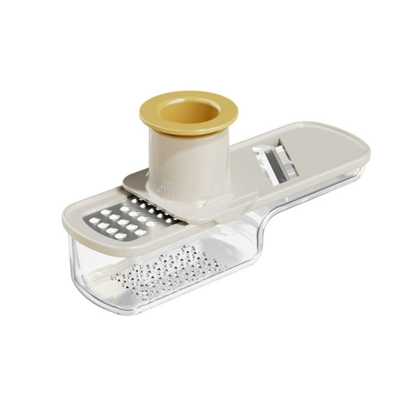 Мандолина для нарезки овощей с контейнером, Кремово-белый