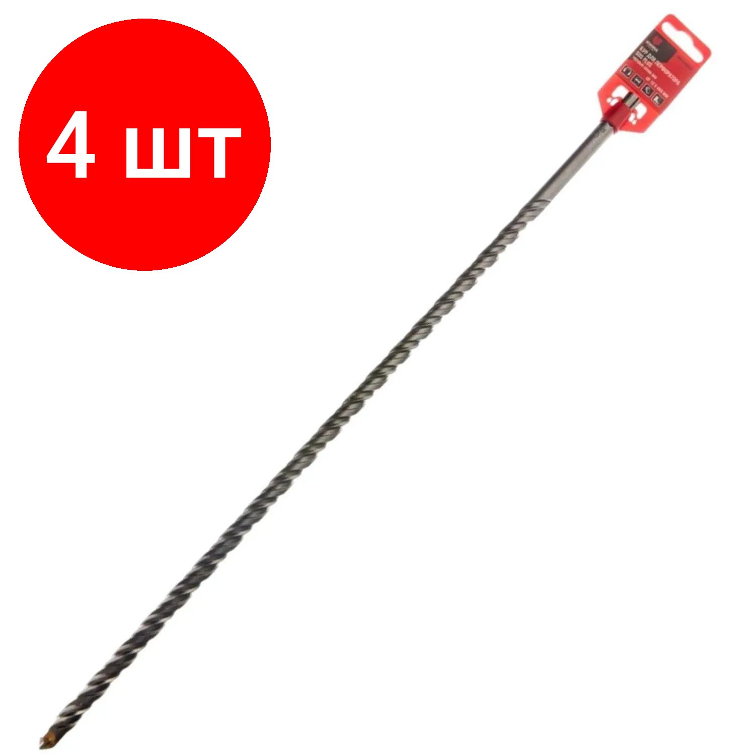 Комплект 4 штук, Бур по бетону SDS+ (12x460) HeadRock 402-010-12460