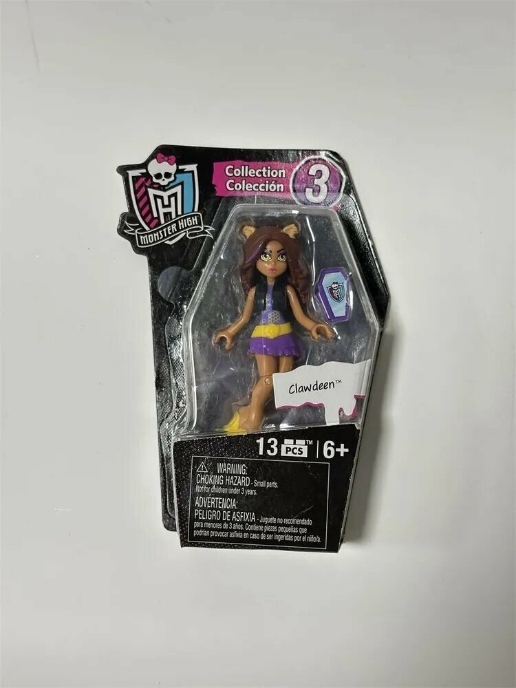 Монстер Хай Мегаблокс Вурдалаки Скуллекшн Серия 3 Clawdeen Мини-фигурка