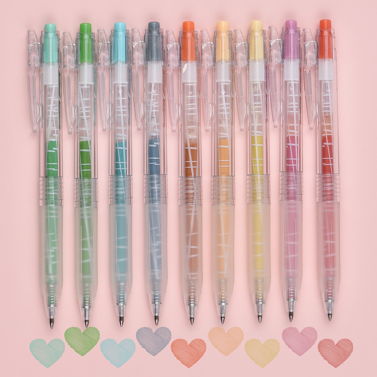 Набор гелевых ручек 9 цветов 0.5мм стержень для ручек цветные ручки автоматические гелевые ручки материалы для искусства для детей взрослых раскраски книги рисование живопись письмо дневники серия Ретро Сладкая Серия Серия Скандинавия Солёная Серия