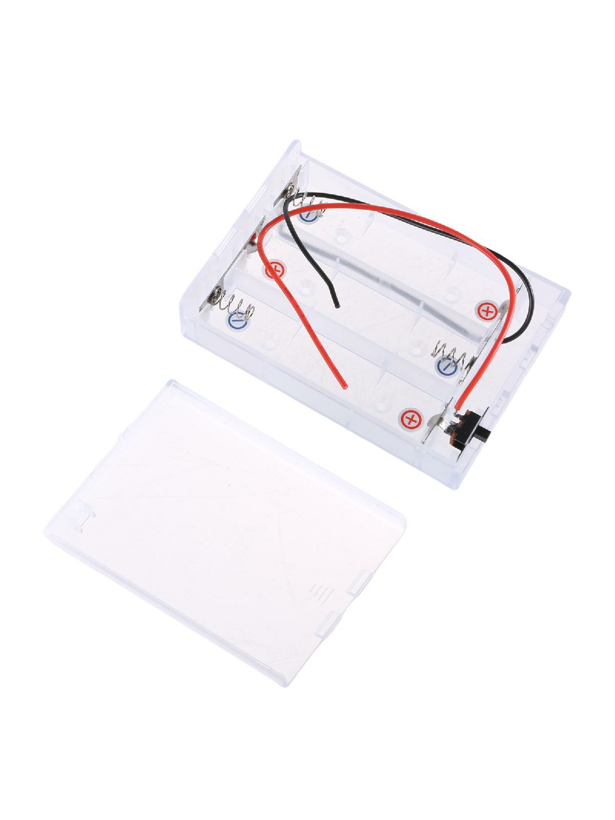 21700 Футляр для батареек с переключением, 3 слота, прозрачный контейнер-коробка