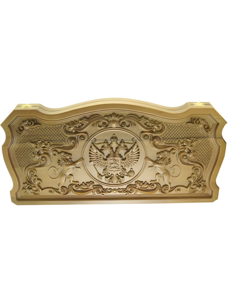 Нарды "Герб России" из массива бука (57 см, объемный рисунок)