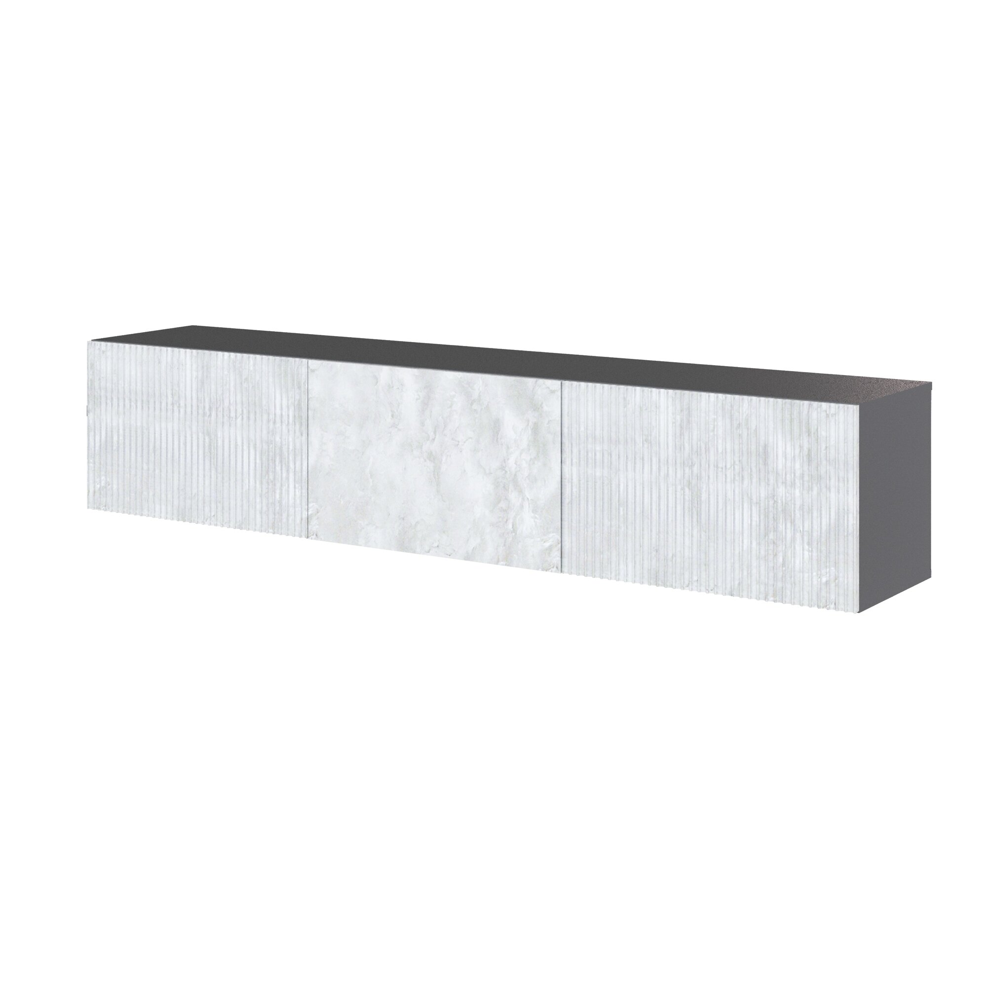 Тумба Сириния 388х1902х380 (серый графит/мальта) тэкс