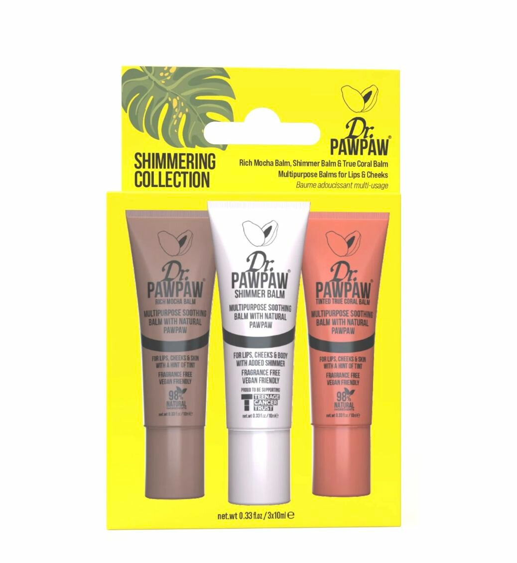 Dr. PAWPAW набор бальзамов для губ shimmering collection 3 по 10мл