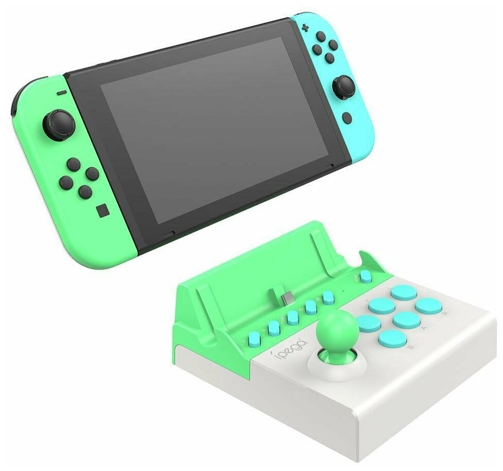 Геймпад Ipega Аркадный контроллер Arcade Controller (PG-9136A), белый, бирюзовый
