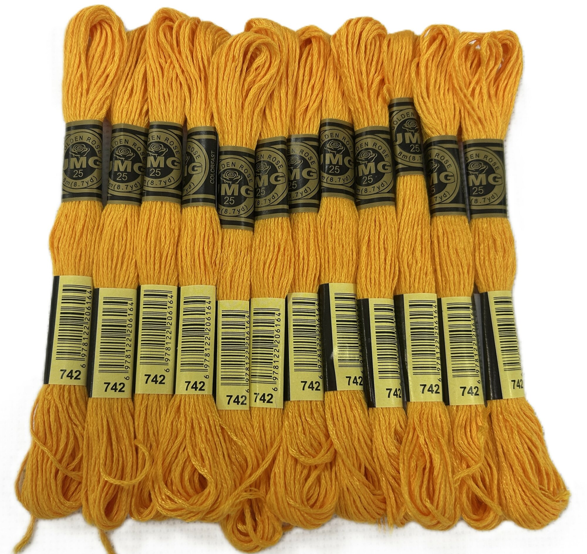 Нитки для вышивания JMC мулине (150-3866) 100% полиэфир 12 штук x 8 м