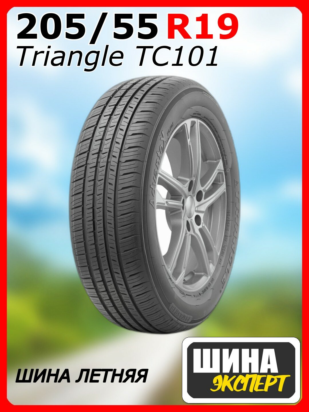 Шина летняя Triangle 205/55/19 V 97 TC101 для легковых автомобилей CBPTC10120J19VFJ