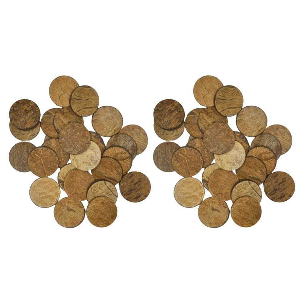 50 Штук Кокосовых Чипсов Для Аквариумов, Декорации Из Кокосовой Скорлупы, Для Декорирования Рыбьих Прудов